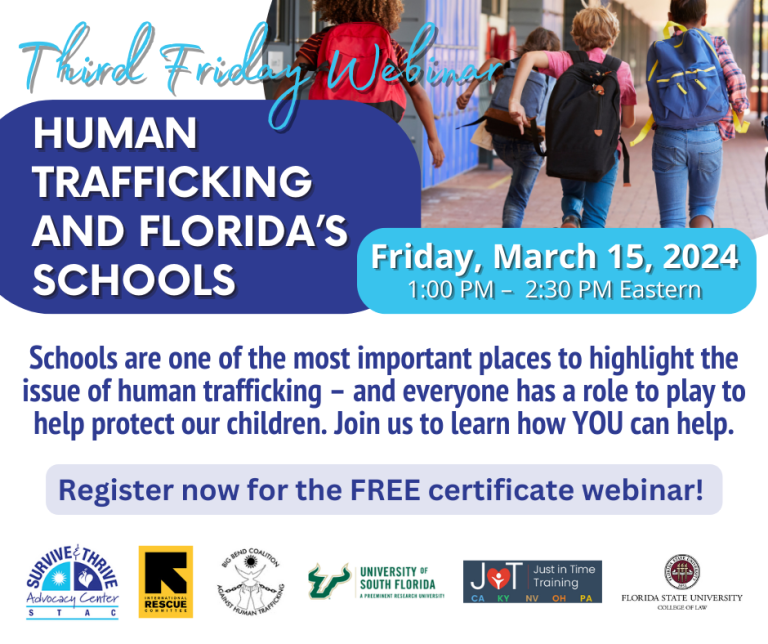 Human Trafficking and Florida’s Schools - Survive and Thrive